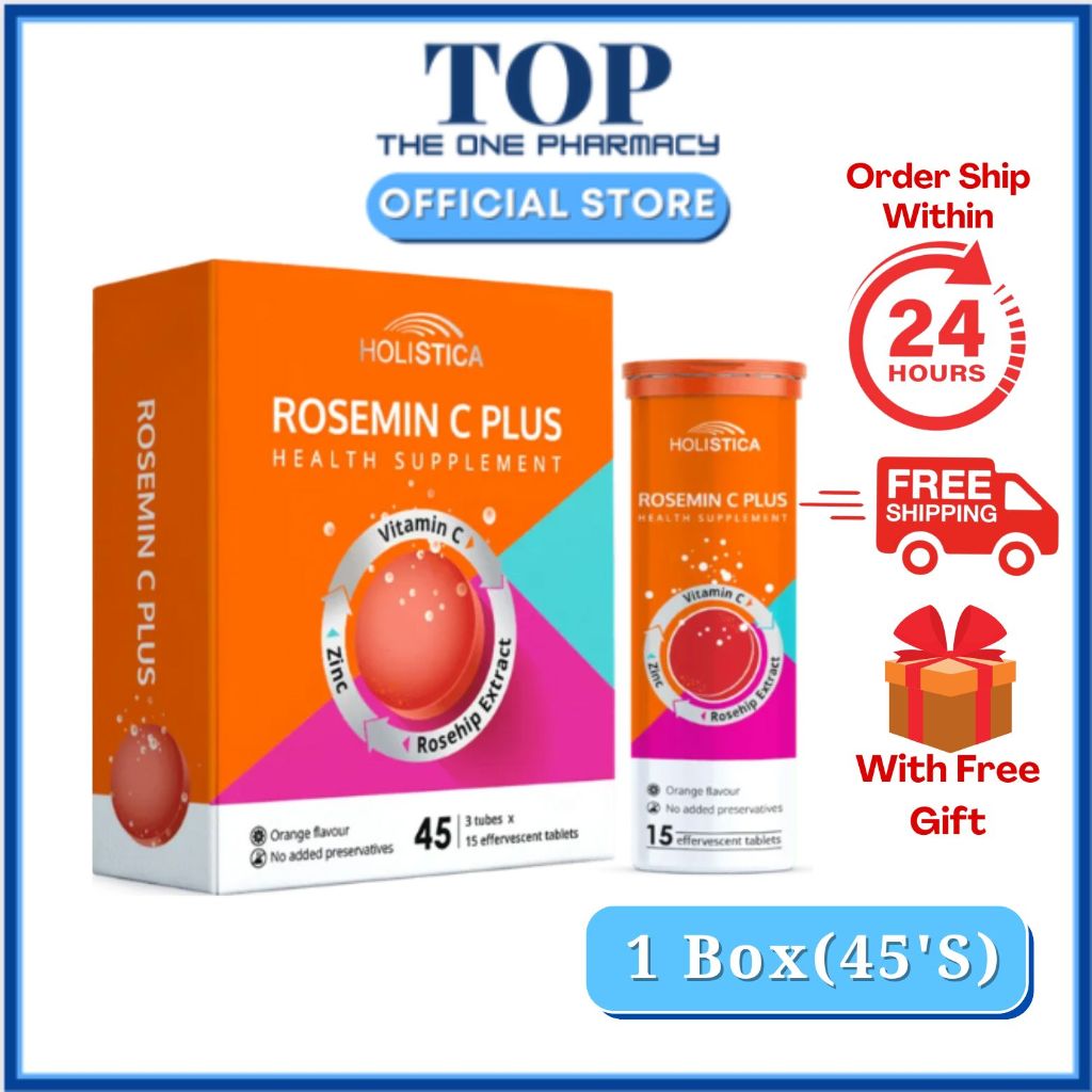 Holistica Rosemin C Plus Vitamin C Effervescent Tablets 3X15'S | Shopee ...