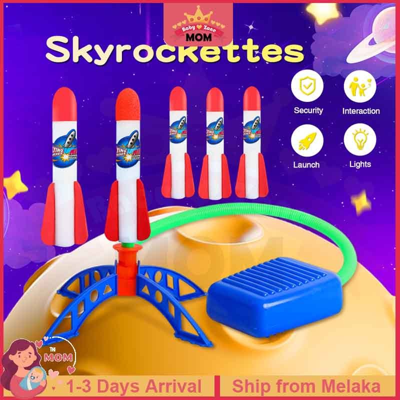Ready Stock Flying Mini Rocket Step Jump Launcher Toys LED Flashing ...