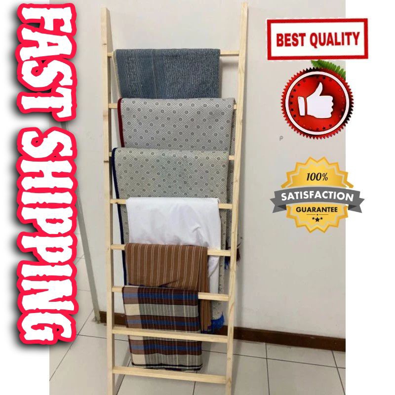 DECORATIVE LADDER 5 STEPS / TEMPAT PENYANGKUT TUALA / TOWEL HANGER ...