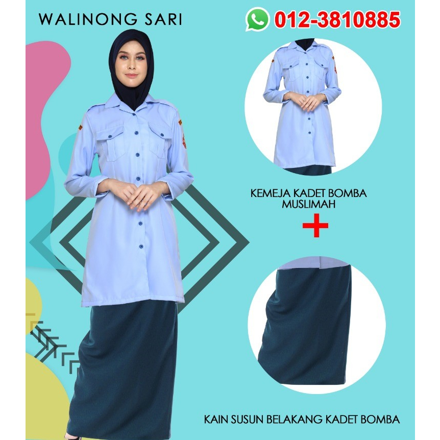 Kemeja/Seluar/Set Uniform Kadet Bomba Muslimah (polysoft) SILA MESEJ ...