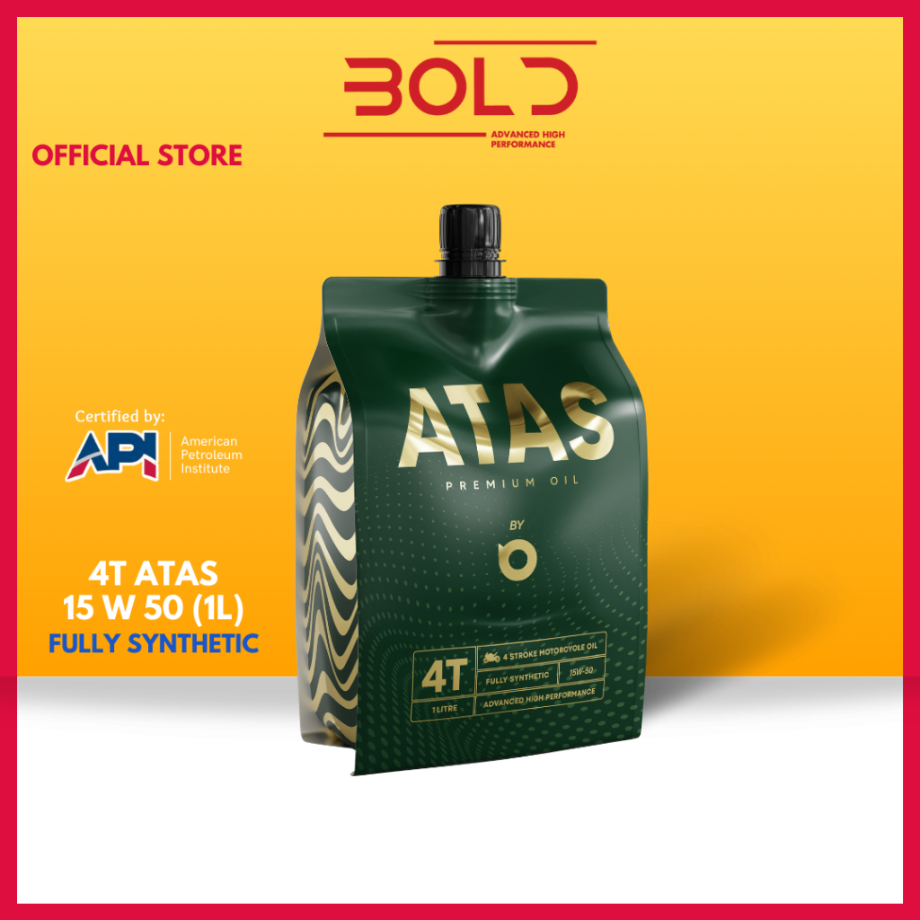 𝐁𝐎𝐋𝐃 𝐀𝐓𝐀𝐒 𝕏 SIRIM [OSP + 100% PAO] 4T 15w50 1L Fully Synthetic MA2 SP ...