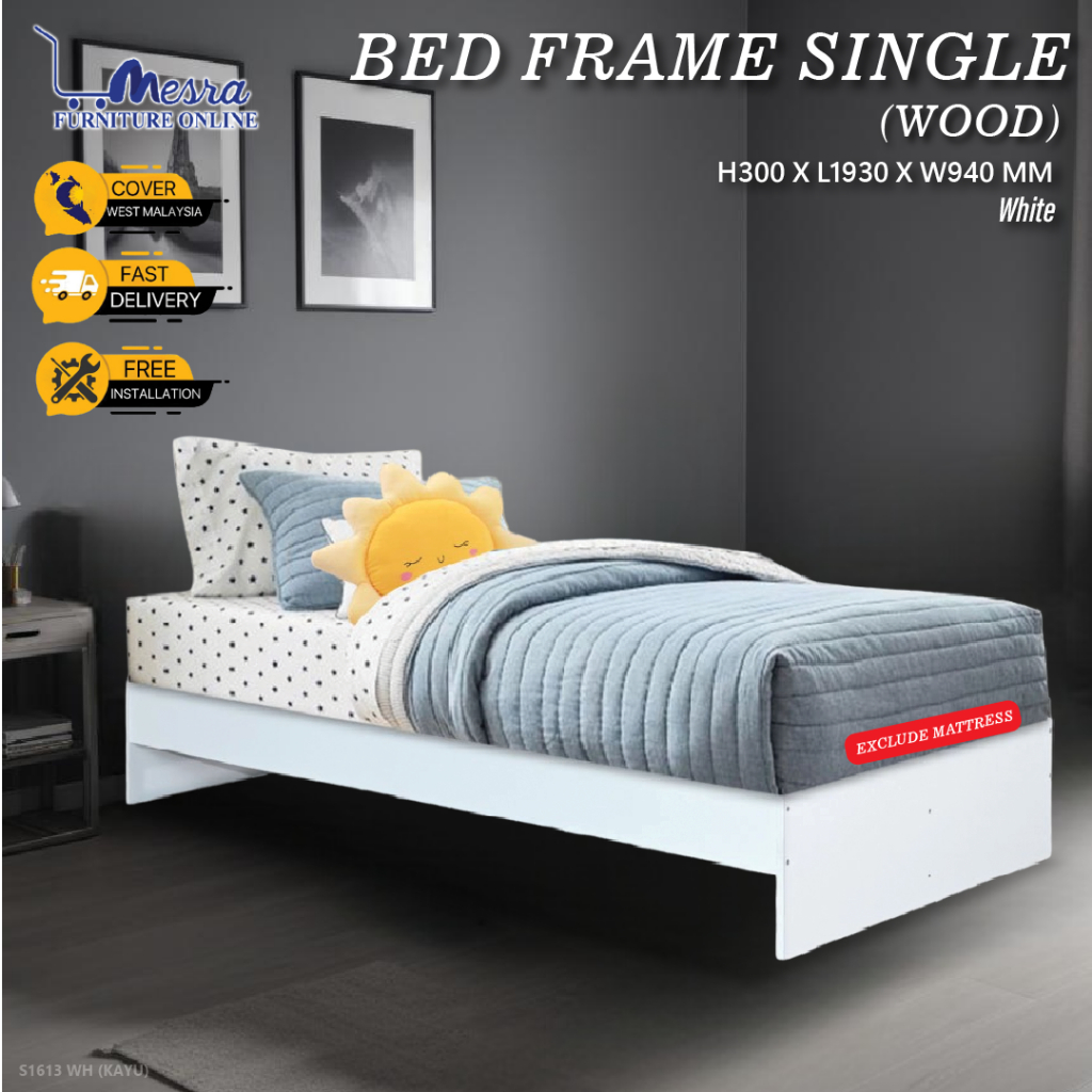 Mesra: Classic Wooden single Bed frame with drawers / Pull Out Bed ...