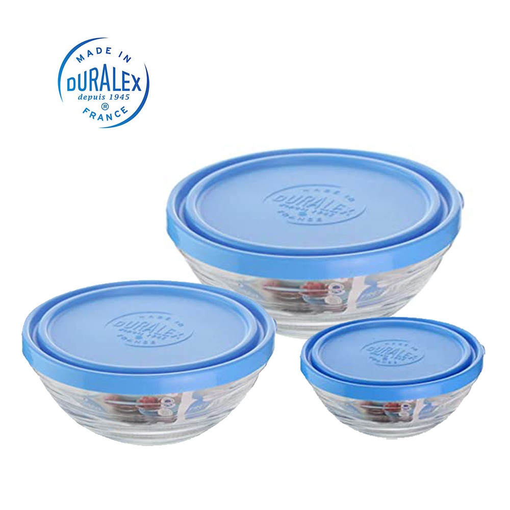 Duralex Tempered Glass Container Mixing Bowl Salad Bowl Food Storage ...