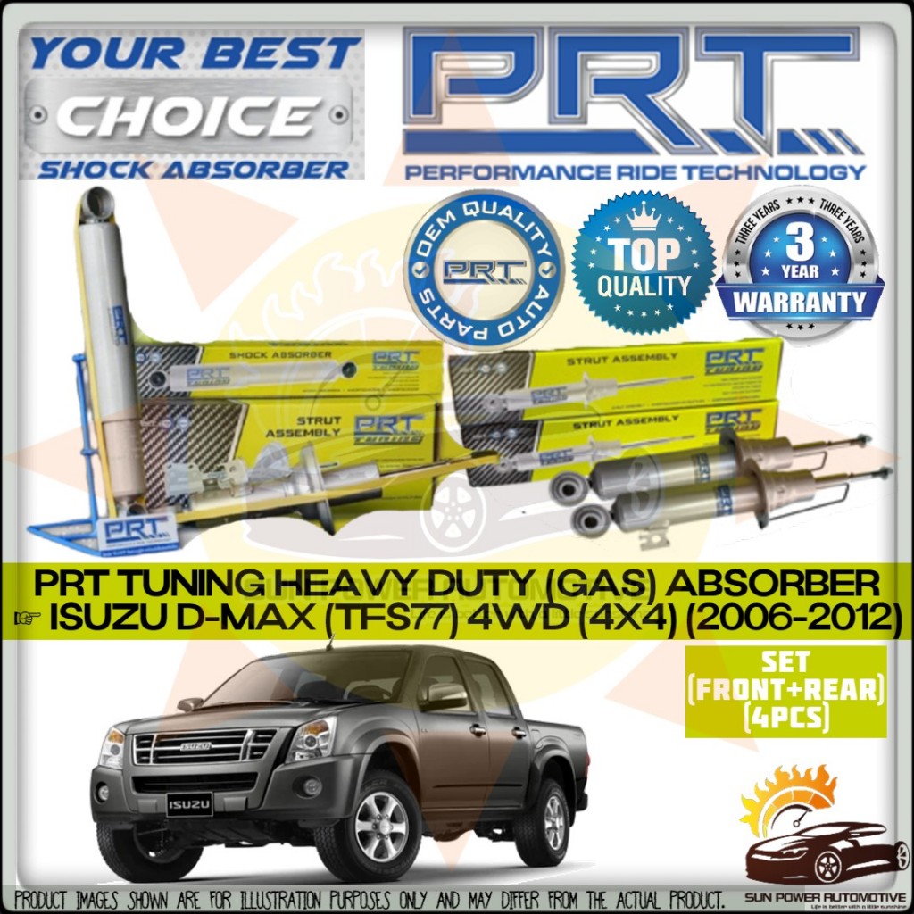 PRT TUNING Isuzu Dmax D-Max TFS77 4WD 4X4 Gas Shock Strut Absorber ( FRONT REAR SET ) | Shopee ...