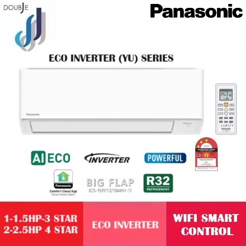 PANASONIC 1.0-2.5HP X-SAVER ECO INVERTER YU SERIES R32 AIR CONDITIONER | Shopee Malaysia