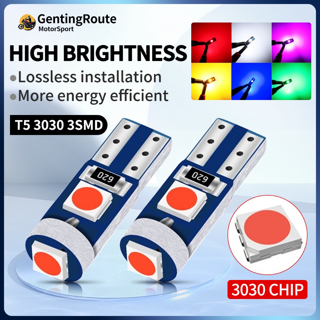 Universal T5 LED 3 SMD Meter LED Dashboard Light 3030 Led Wedge ...