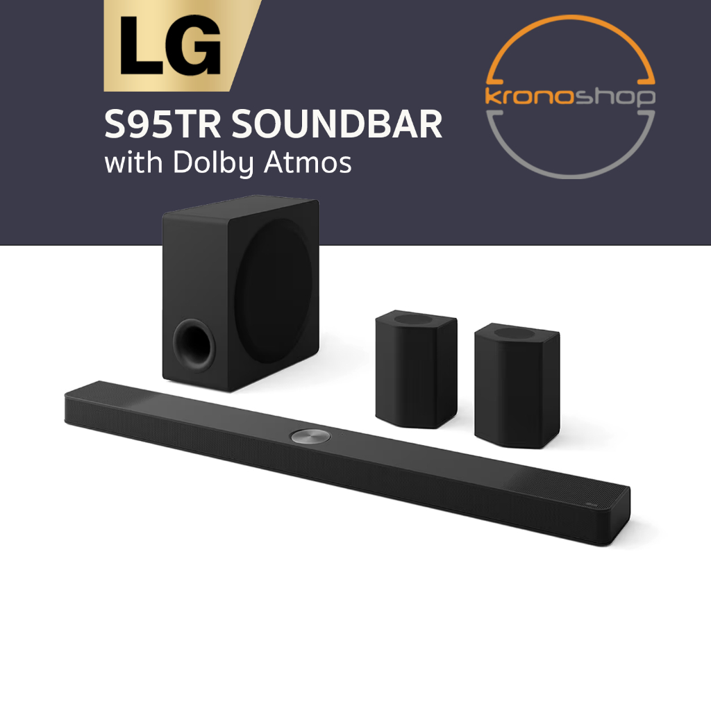 LG S95TR 9.1.5ch Soundbar | 810W | Wireless Subwoofer & Rear Speakers ...
