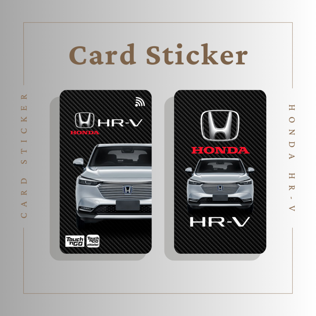 HONDA HRV CARD STICKER - TNG CARD / NFC CARD / ATM / ACCESS / TOUCH N ...