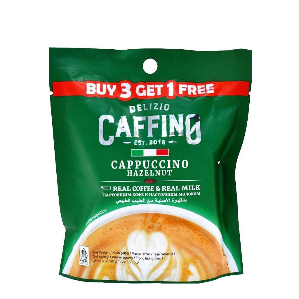 DELIZIO Caffino Cappuccino Hazelnut Instant Real Coffea Real Milk 80 g ...