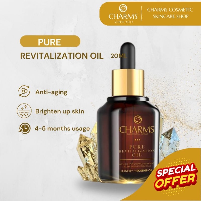 CHARMS SKINCARE - PURE REVITALIZATION OIL (20ML) (JERAGAT & PARUT GELAP ...
