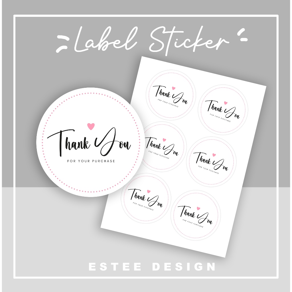 Thank you sticker labels Doorgift Gift packaging box parcel stickers ...