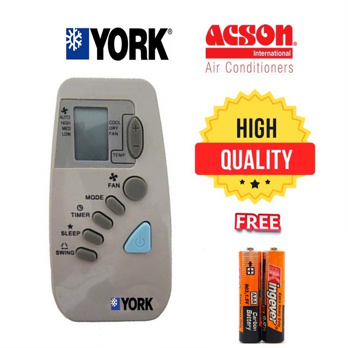 York / Acson Air Cond Remote Control (old model) | Shopee Malaysia