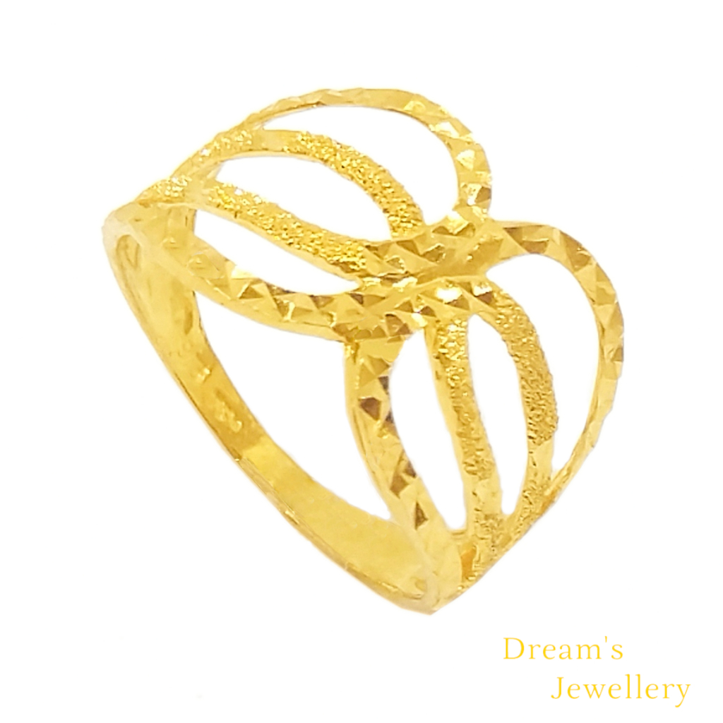 Cincin Wave Infinity Emas 916 Original / Infinity Wave Ring 916 Gold ...