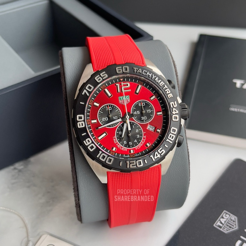 Tag Heuer Original F1 Red Dial Red Rubber CAZ101AN.FT8056 | Shopee Malaysia