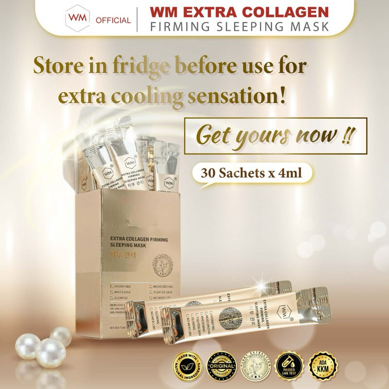30 sachet WM EXTRA COLLAGEN FIRMING SLEEPING MASK | Shopee Malaysia