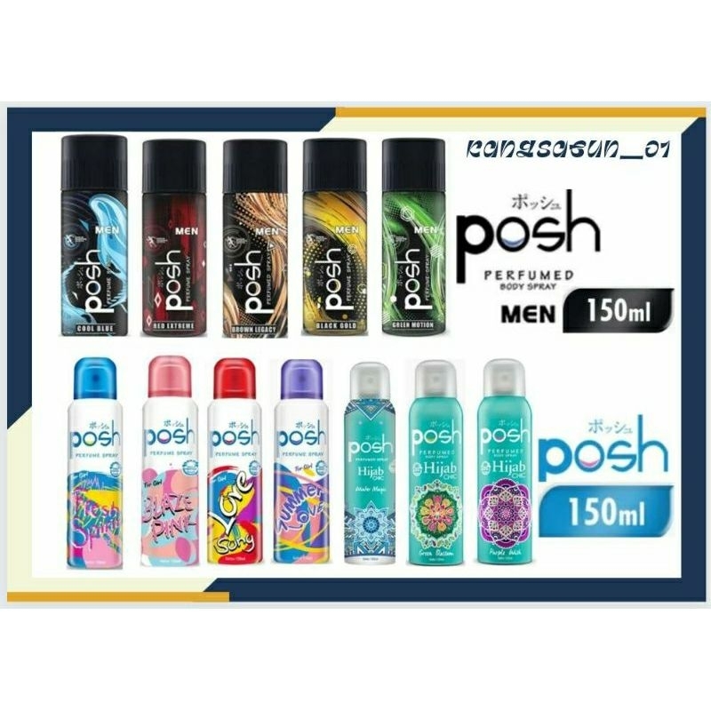 posh men perfumed body spray 150ml | Shopee Malaysia