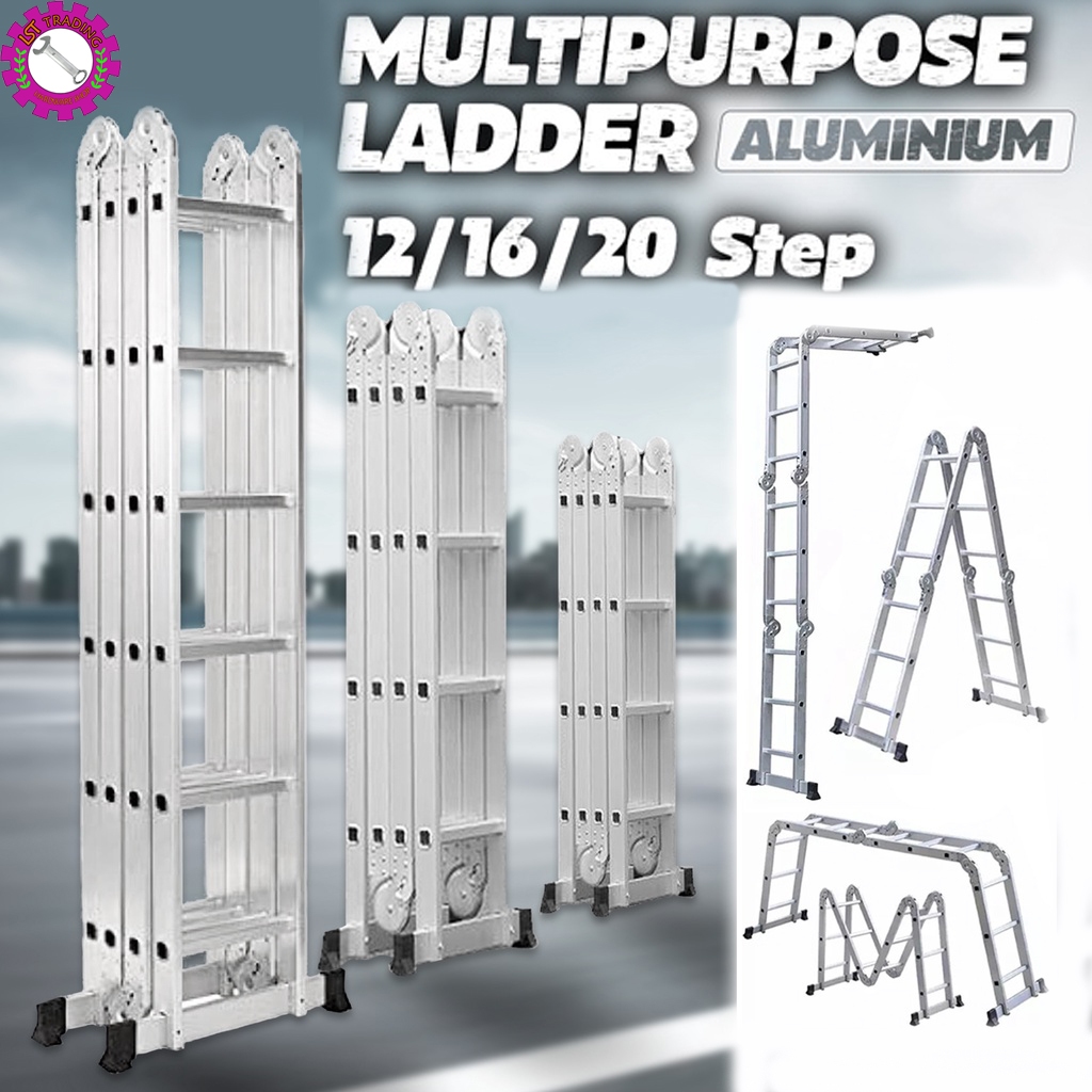 MULTIPURPOSE ALUMINIUM LADDER / TANGGA LIPAT ALUMINIUM / LADDER ...