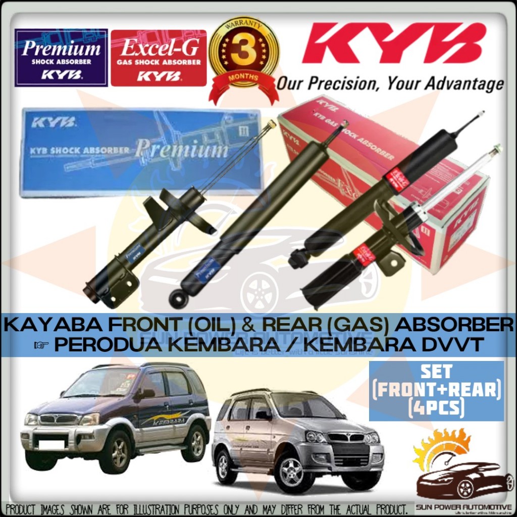 KAYABA KYB PREMIUM EXCEL G Perodua Kembara Kembara DVVT OiL Gas Shock ...