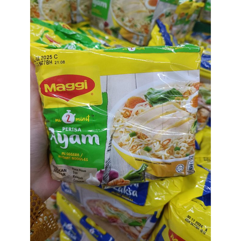 Maggi kari/ayam/tomyam/asam laksa instant noodles 5x77g-80g | Shopee Malaysia
