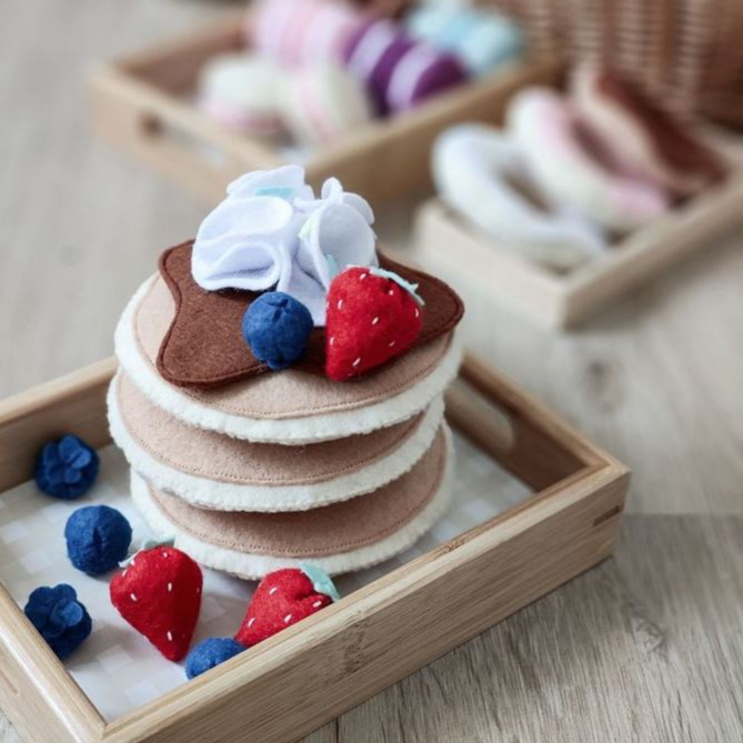 Felt Pancake PRETEND TOY / Playset / Pretend Play / Mainan Penkek ...