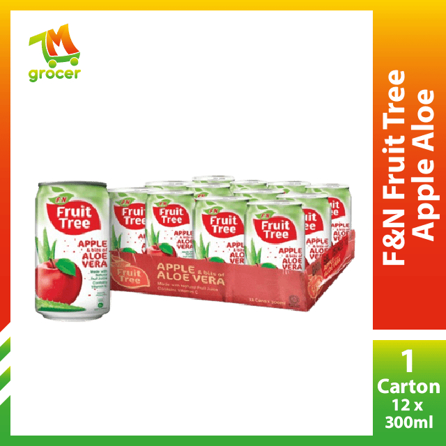F&N Fruit Tree Apple Aloe 1 Carton (12 x 300ml) | Shopee Malaysia