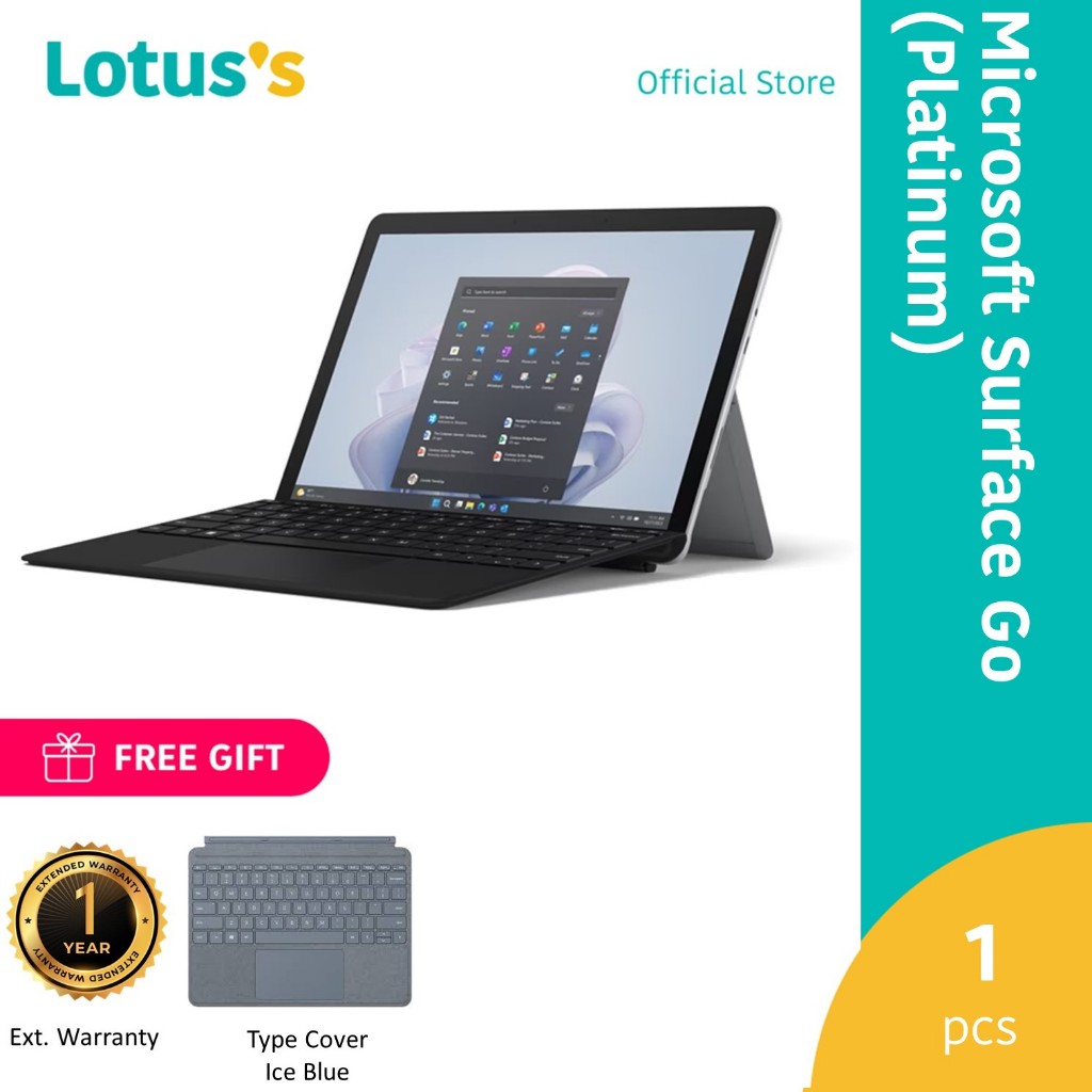 Microsoft Surface Go 2024 8GB 128GB Platinum + Extended Warranty + Type ...