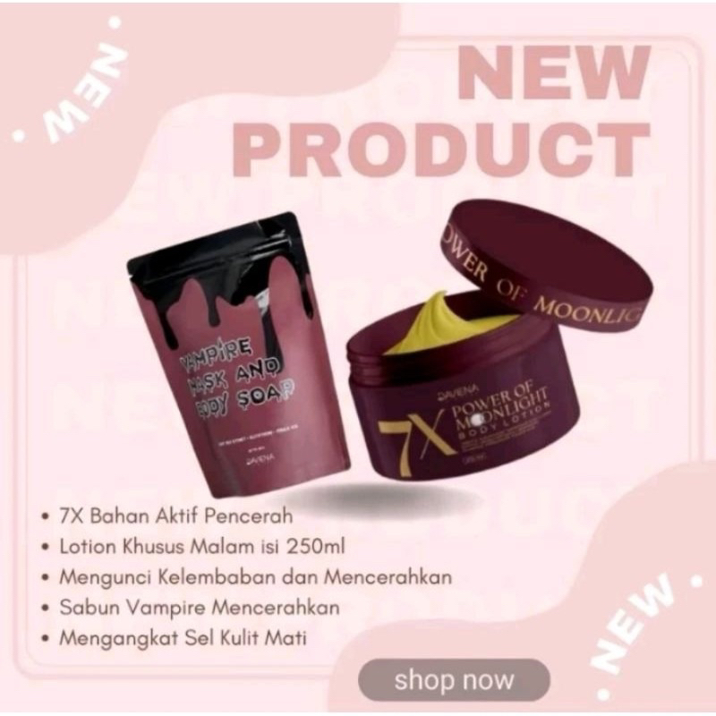 BODY LOTION DOSTING 7X POWER DAVIENA/BODY SOAP VAMPIRE MASK DAVIENA ...