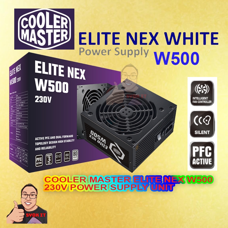COOLER MASTER ELITE NEX W500 (500) / W600 (600W) WHITE 80 PLUS 230V POWER SUPPLY - PSU PSU PC ...