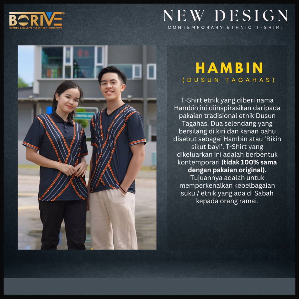 [𝐁𝐎𝐑𝐈𝐕𝐄] T-shirt KDMR Premium Edition (Hambin) Jersey Corak Etnik Sabah ...