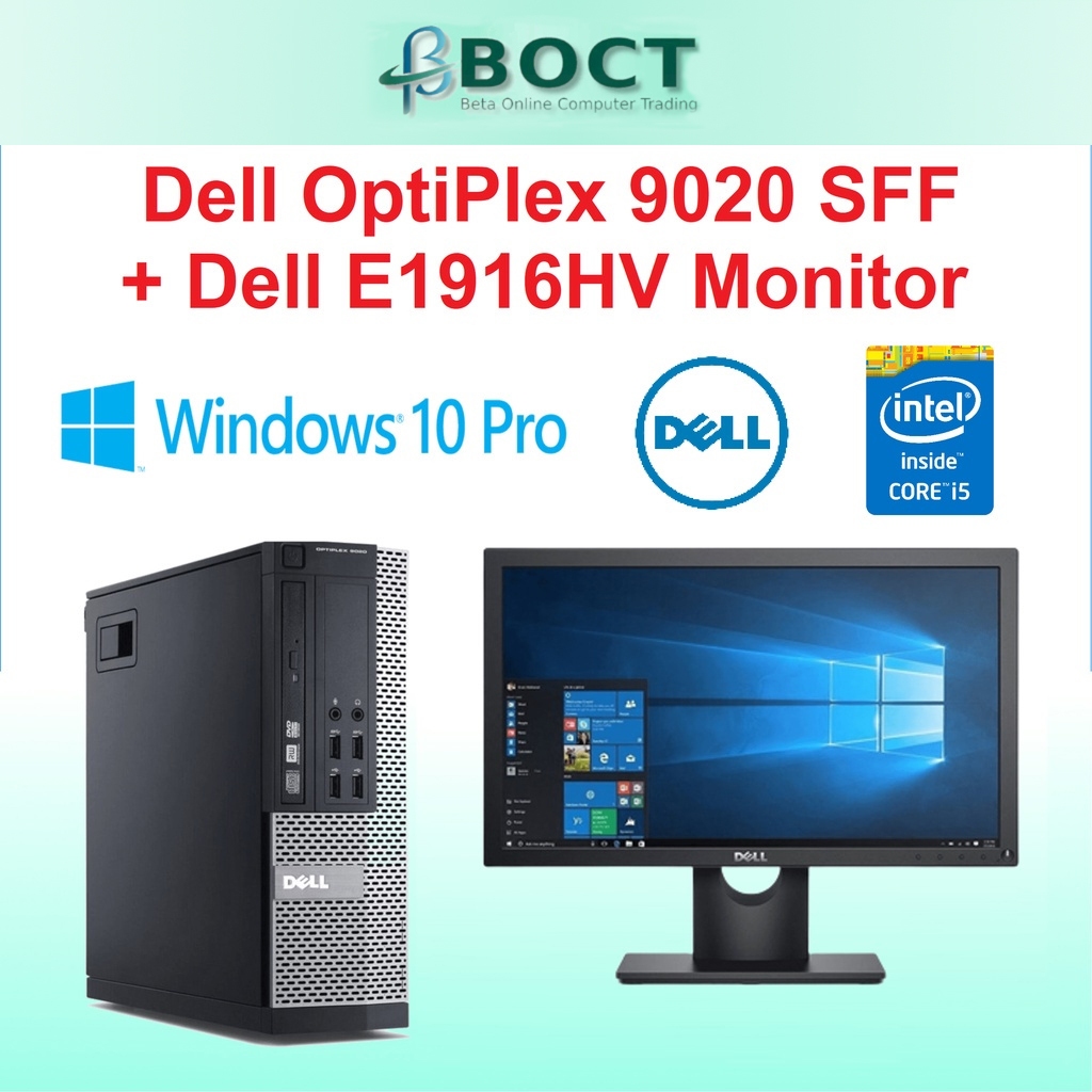 Dell OptiPlex 9020 SFF+Dell E1916HV Monitor/Intel Core i5 4th Gen/18.5 ...