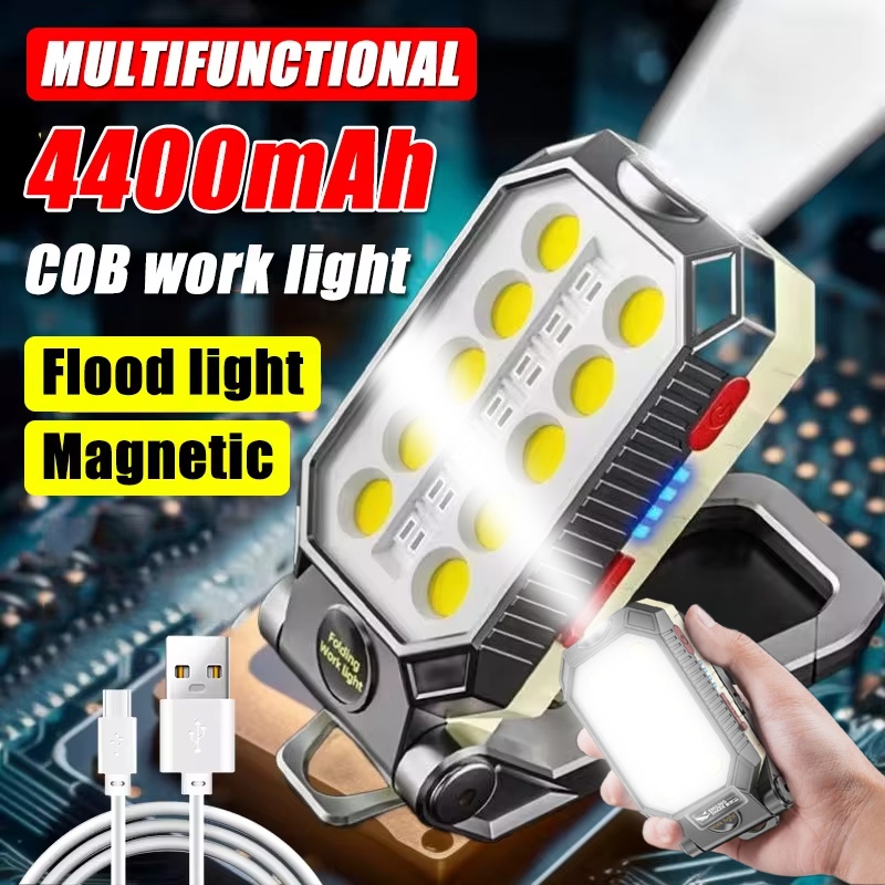 Multifunctional LED Portable Work Light Lampu suluh USB Rechargeable ...