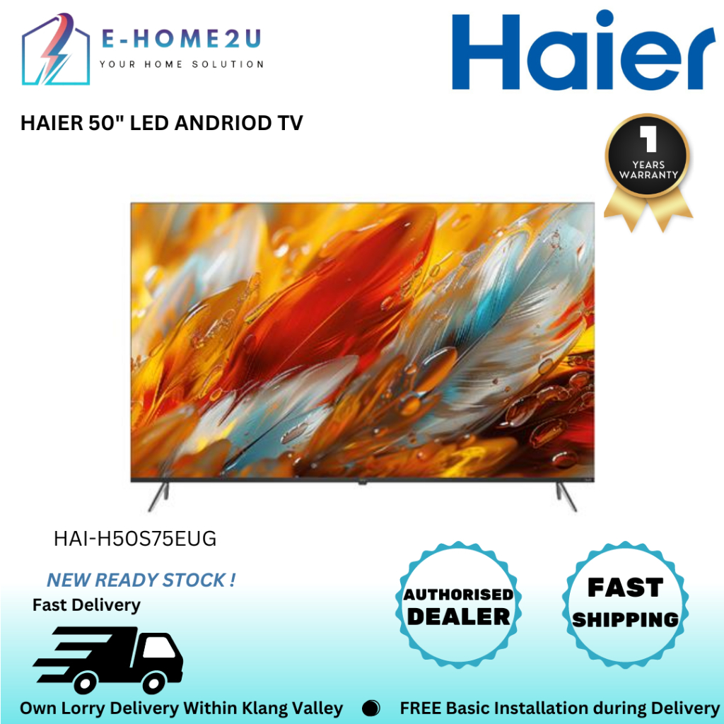HAIER (HAI-H50S75EUG) 50" LED ANDRIOD TV | Shopee Malaysia