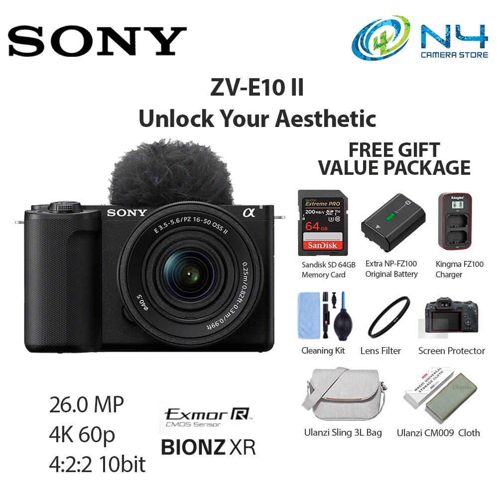 SONY ZV-E10 II APSC VLOG MIRRORLESS CAMERA ZV-E10ii / ZVE10II ( 1+1 ...
