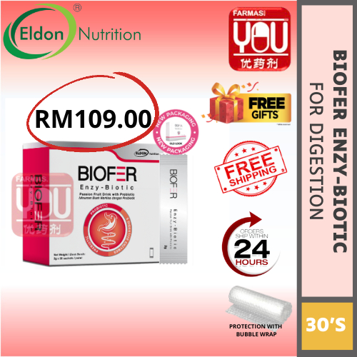 [YOUPHARMACY] Eldon Ascentia Biofer Enzy-Biotic 30's With Free Gift ...