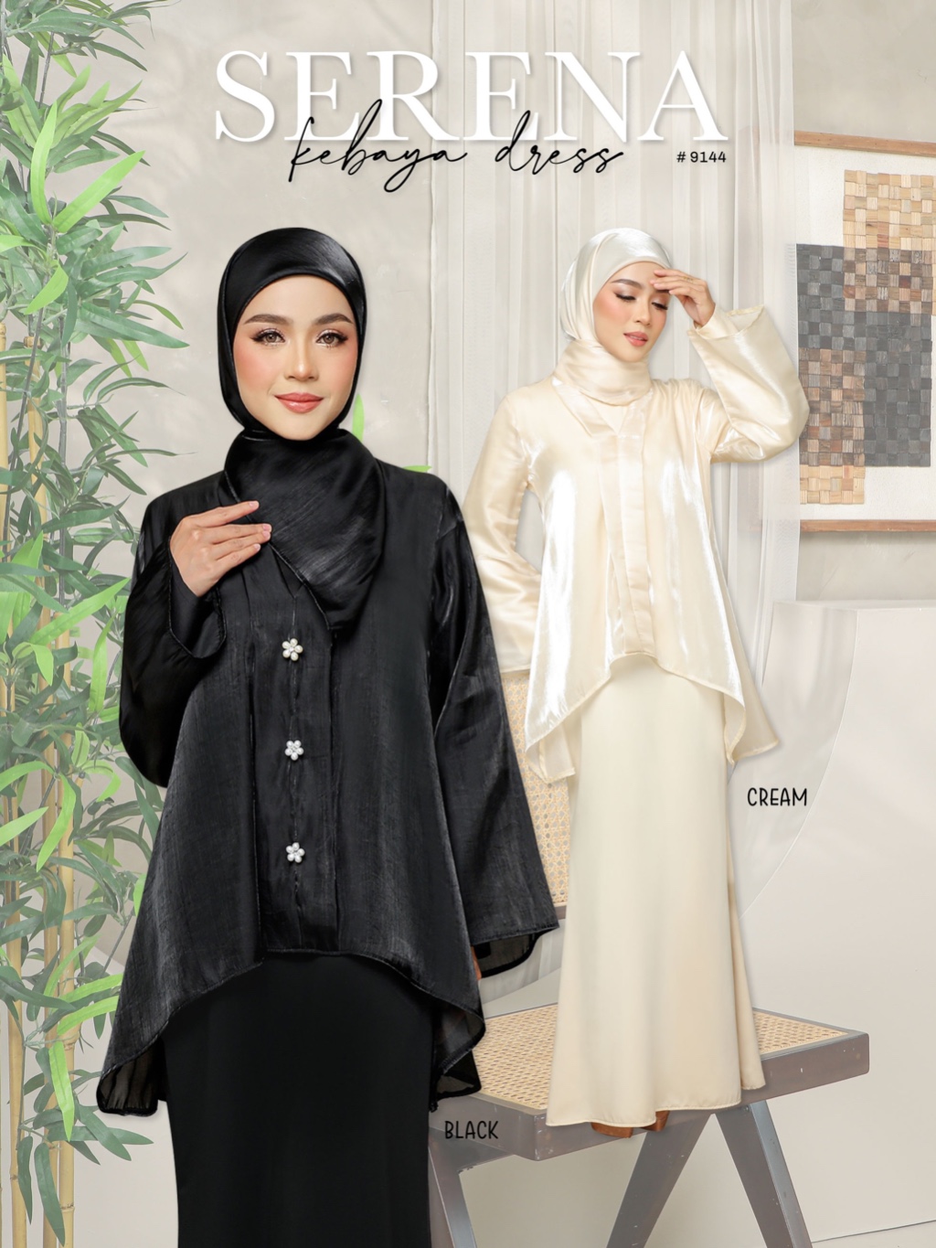 CHIC CHOC | SERENA KEBAYA DRESS 9144 KEBAYA SATIN KURUNG MODERN BAJU ...