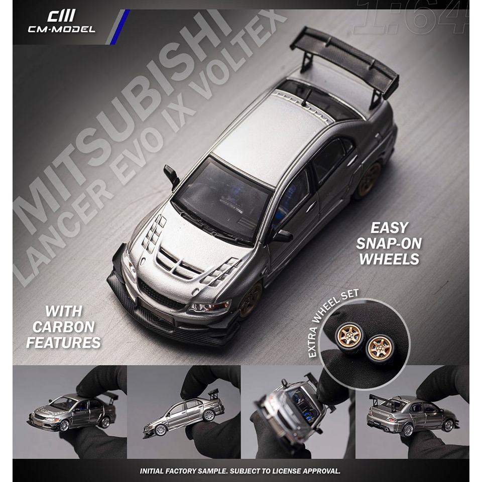 CM Model 1/64 MITSUBISHI LANCER EVOLUTION VOLTEX EVO IX SILVER | Shopee ...