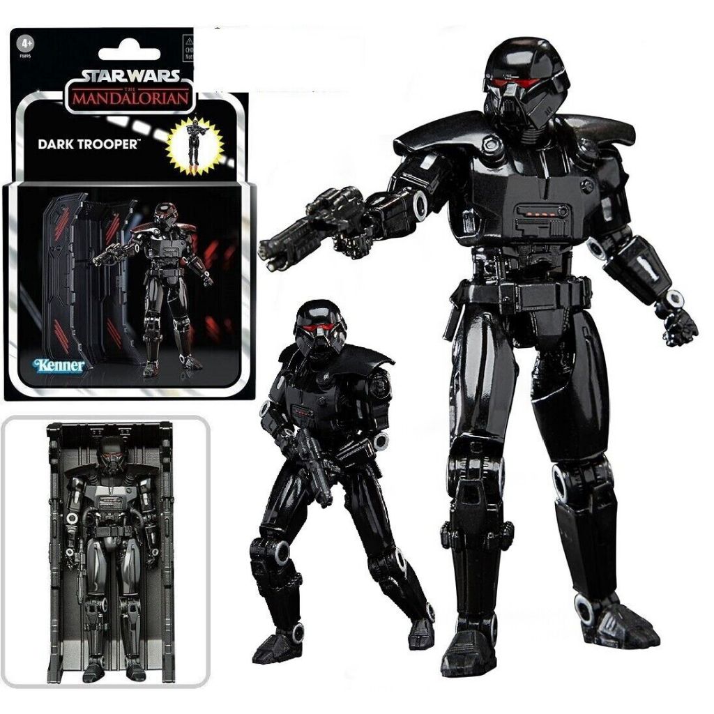 Hasbro Star Wars Vintage Collection Dark Trooper Mandalorian Action ...