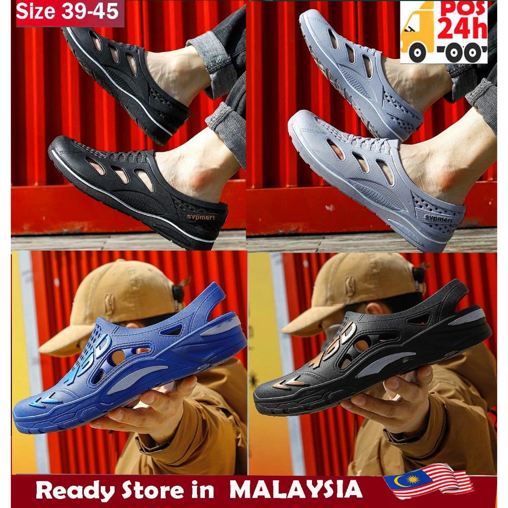READY STOCK Js Clogs Men Shoes/ Sadal Kasut Sarung Lelaki 379 /Crocg ...