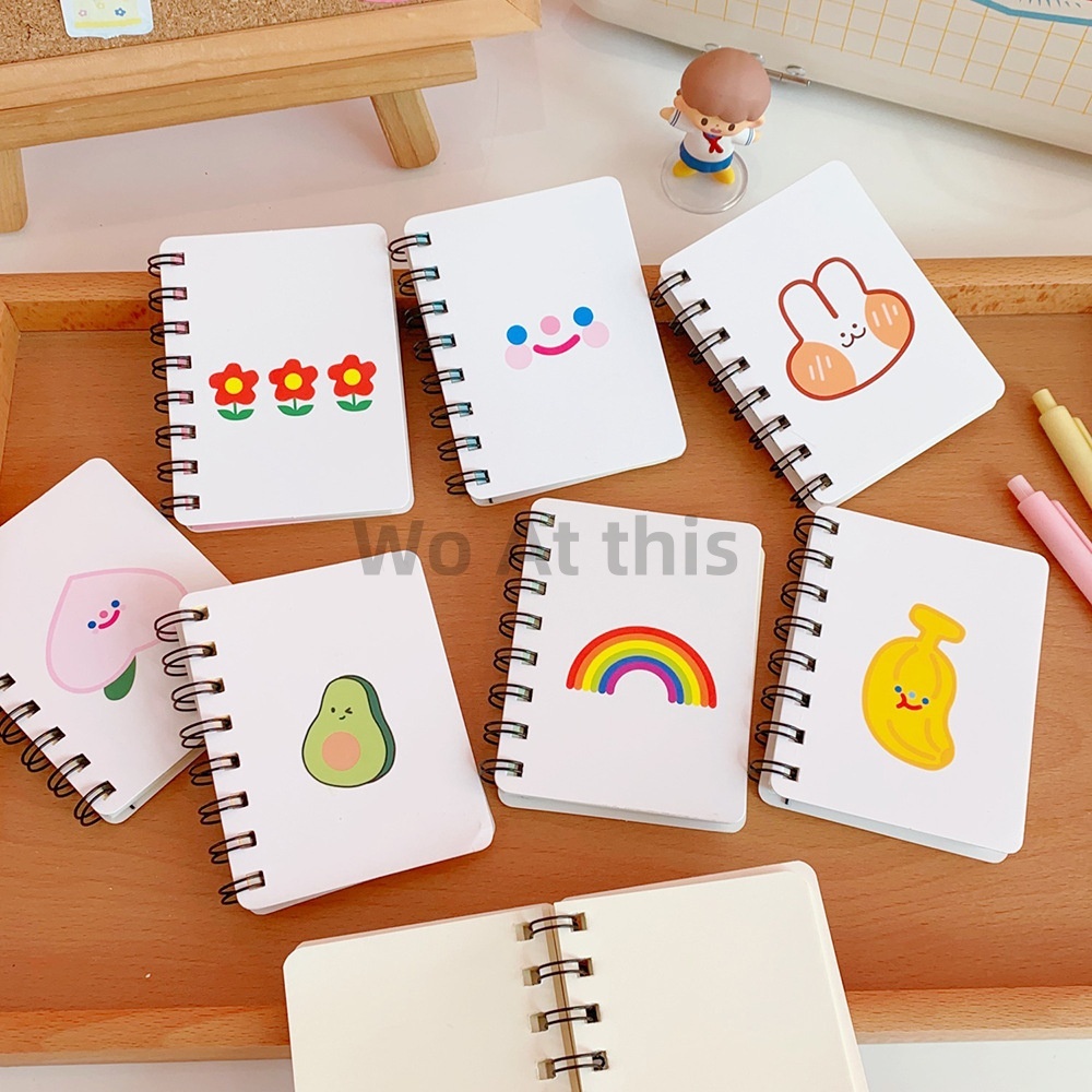 Cute Cartoon Mini Coil Notebook 80 Pages Portable Memo Note Book ...