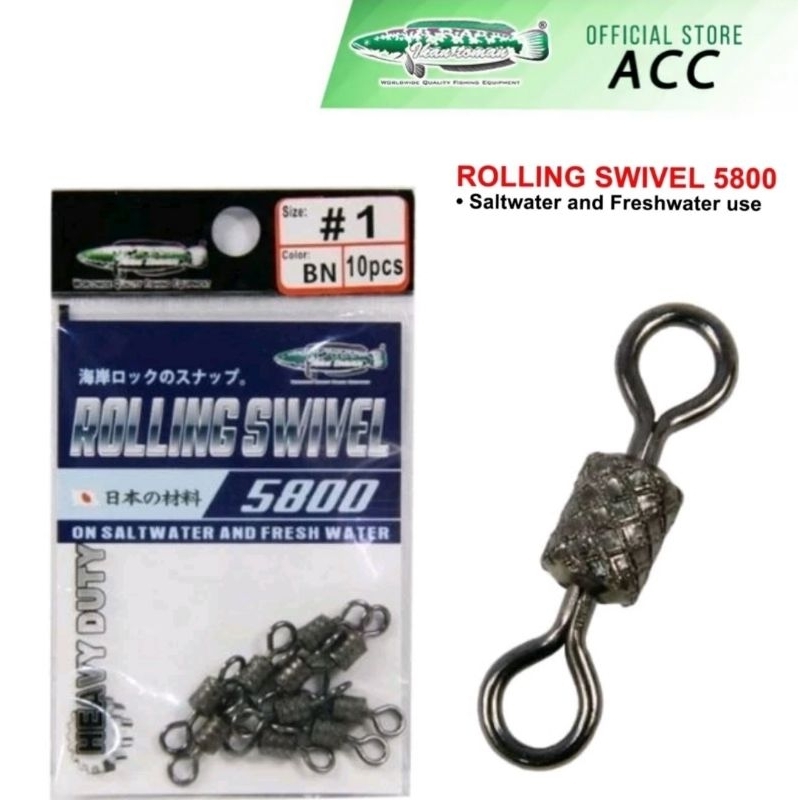 (JAPAN) KEKILI PANCING IKAN TOMMAN ROLLING SWIVEL 5800 FISHING SWIVEL ...