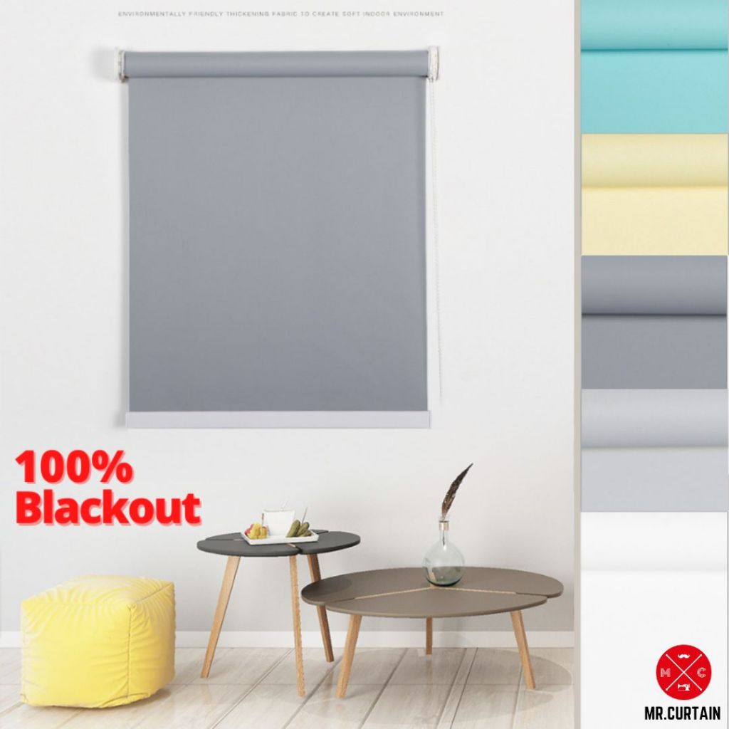 Bidai Hotel 100% Blackout Roller Blind for Window / Curtain Blind ...