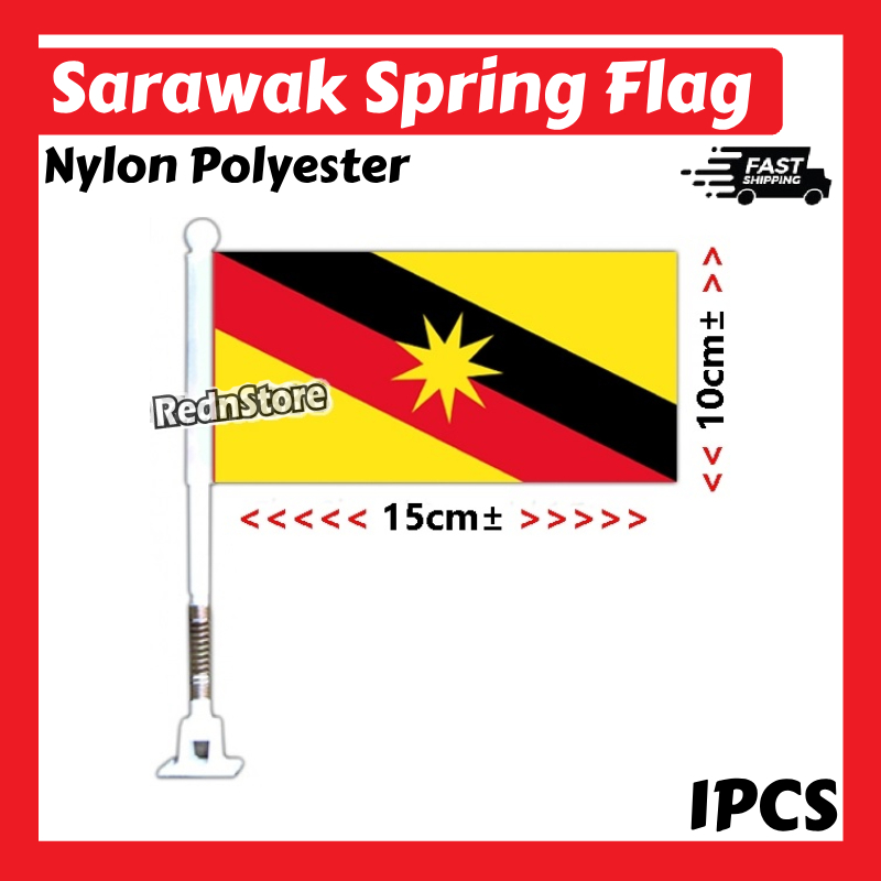 Sarawak Spring Flag Bendera Spring Sarawak Negeri/State Spring Flag Car ...