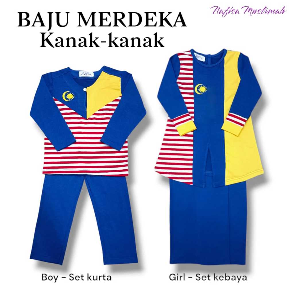 BAJU MERDEKA KANAK-KANAK LELAKI PEREMPUAN / MERDEKA SET BOY GIRL ...