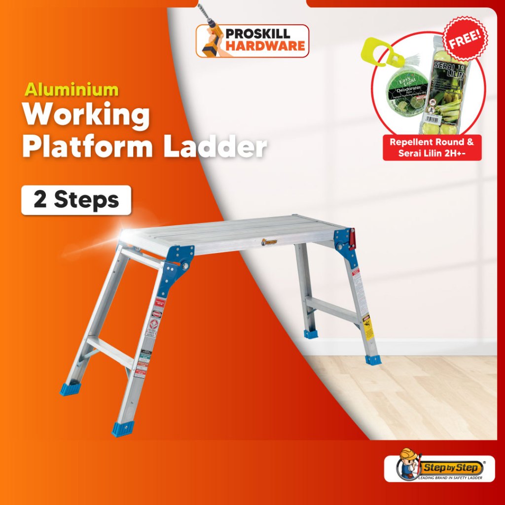 PROSKILL HARDWARE Aluminium Workbench Platform Ladder Aluminium Working ...