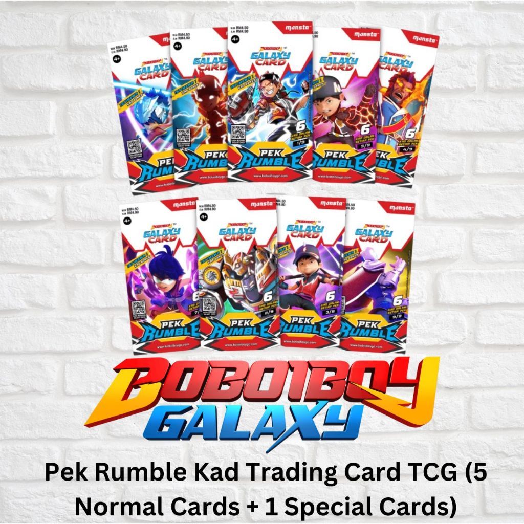 BOBOIBOY Galaxy Card : Pek Rumble Kad Trading Card TCG (5 Normal Cards ...