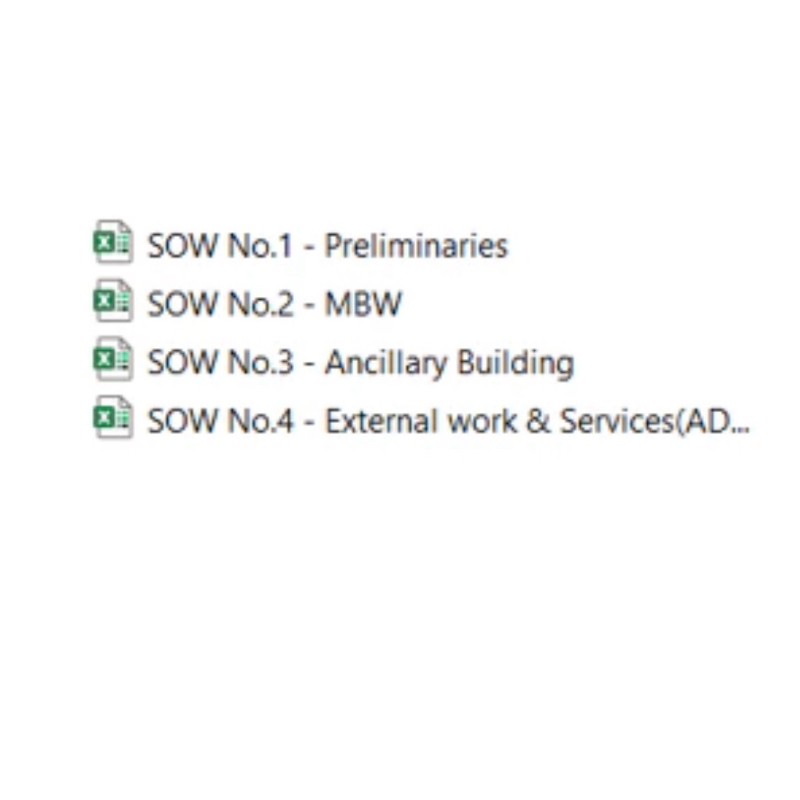 Bundle of Civil & Structural Building Bill of Quantities BOQ Editable ...