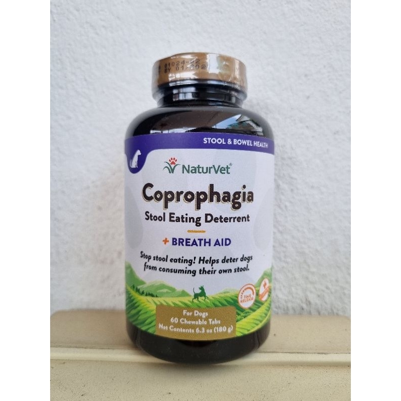Exp:2027 Jan / 60 Chewable Tabs NaturVet Coprophagia Stool Eating ...