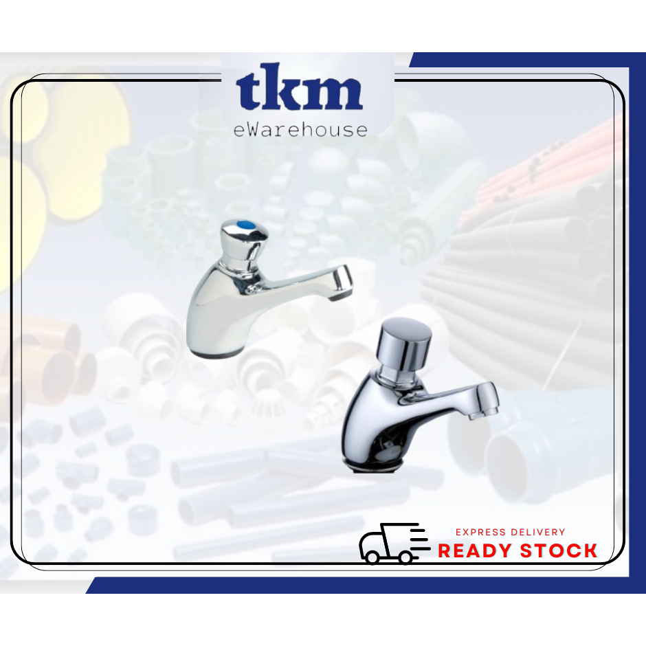 [TKM] DOE DE101 G 1/2" PILLAR AMOUNTED SELF CLOSING TAP (3-5 SECOND ...