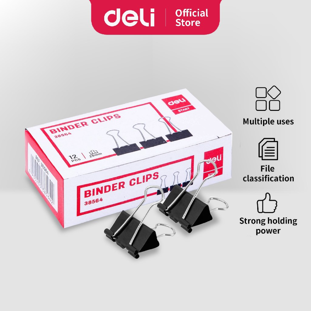 Deli Binder Stainless Steel Clip Electrophoresis Coated Klik Kertas ...