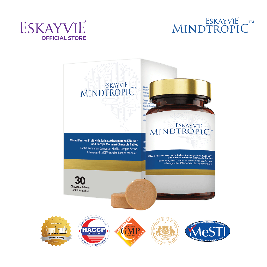 Eskayvie Mindtropic | Booster Minda | Vitamin Minda | Chewable Tablet | Shopee Malaysia